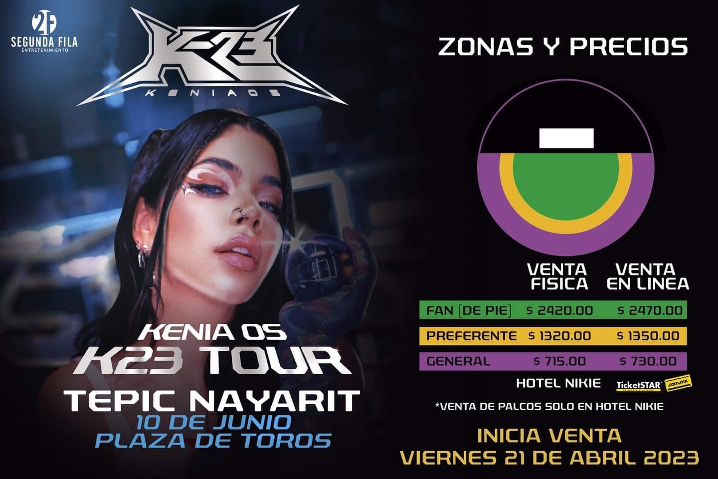 Kenia Os en Tepic: Boletos, horarios y todo lo que tienes que saber